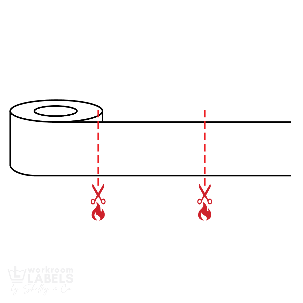 SEW-ON-FLAT STRAIGHT CUT LABELS – Workroom Labels